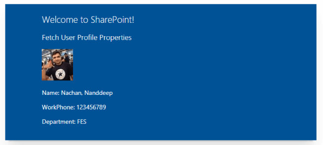 Sharepoint Framework Retrieve User Profile Information